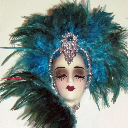 Unique Creations Limited Edition Lady Face Mask Wall Art Wall - Etsy