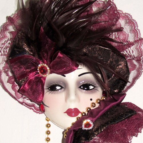 Unique Creations Lady Face Mask Wall Hanging Decor - Etsy