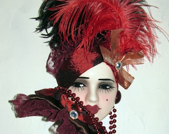 Unique Creations Small Art Deco Lady Face Mask Wall Hanging - Etsy