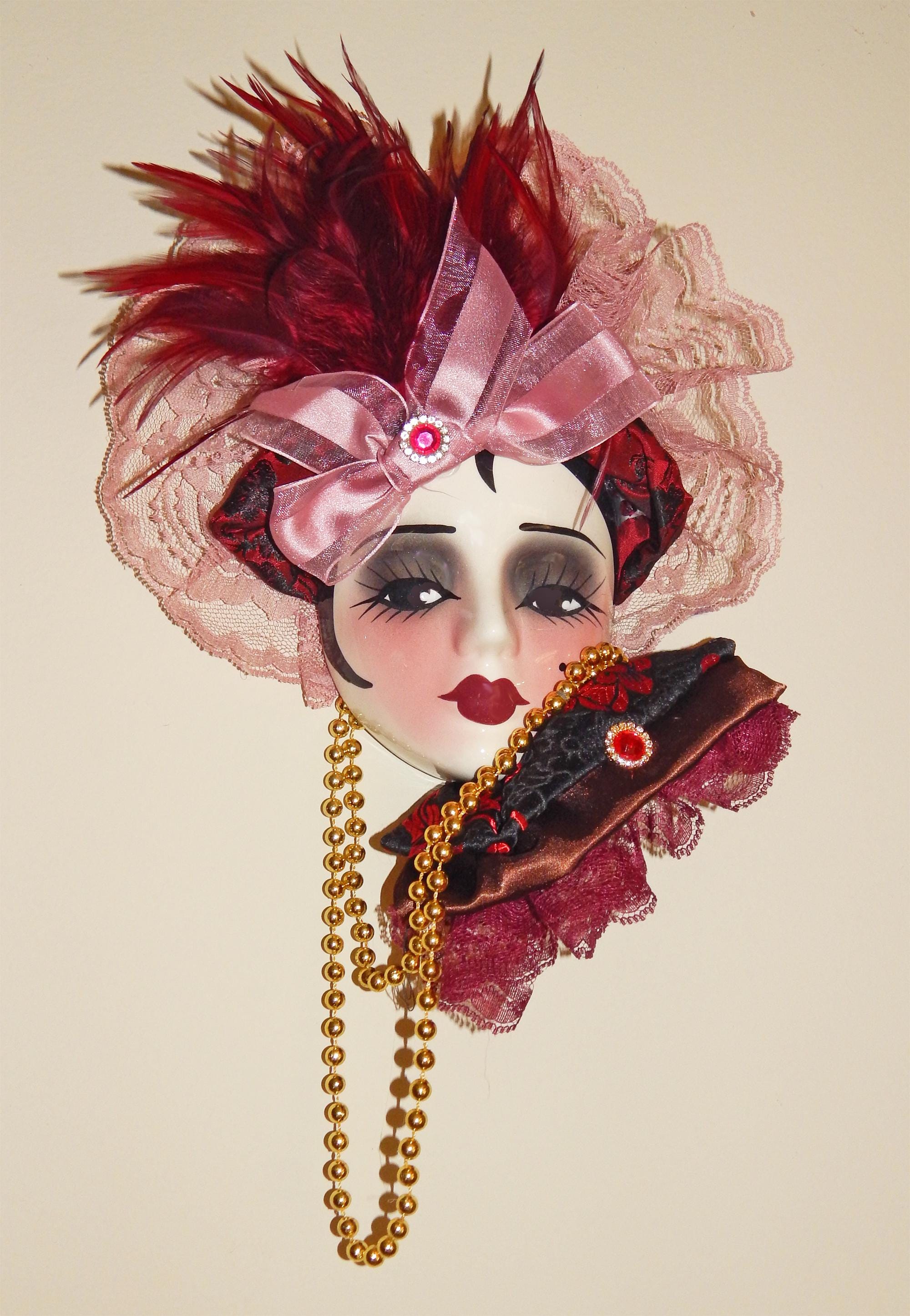 Unique Creations Lady Face Mask Wall Hanging Decor - Etsy
