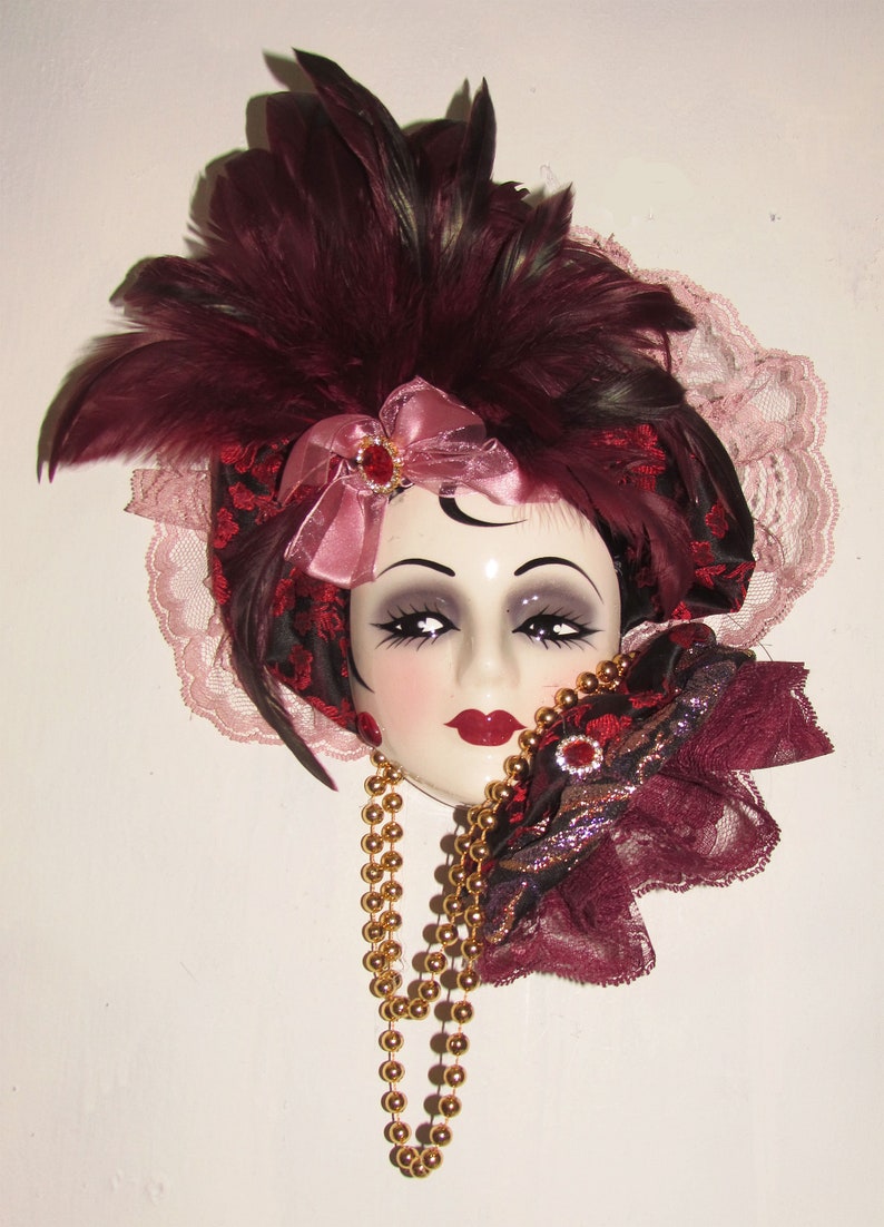 Unique Creations Lady Face Mask Wall Hanging Decor | Etsy