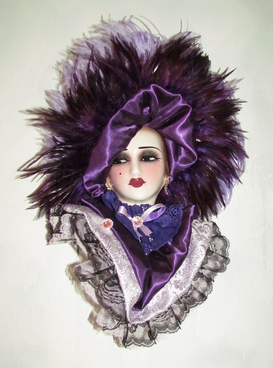 Unique Creations Limited Edition Lady Face Mask Wall Hanging - Etsy