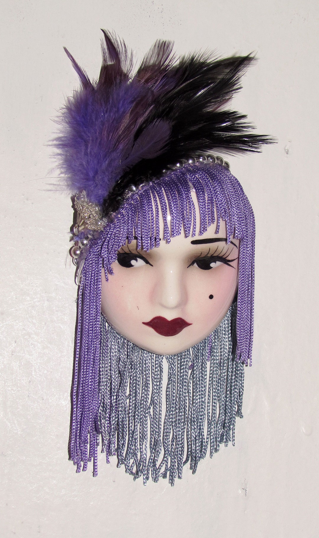 Unique Creations Small Art Deco Lady Face Mask Wall Hanging Decor - Etsy