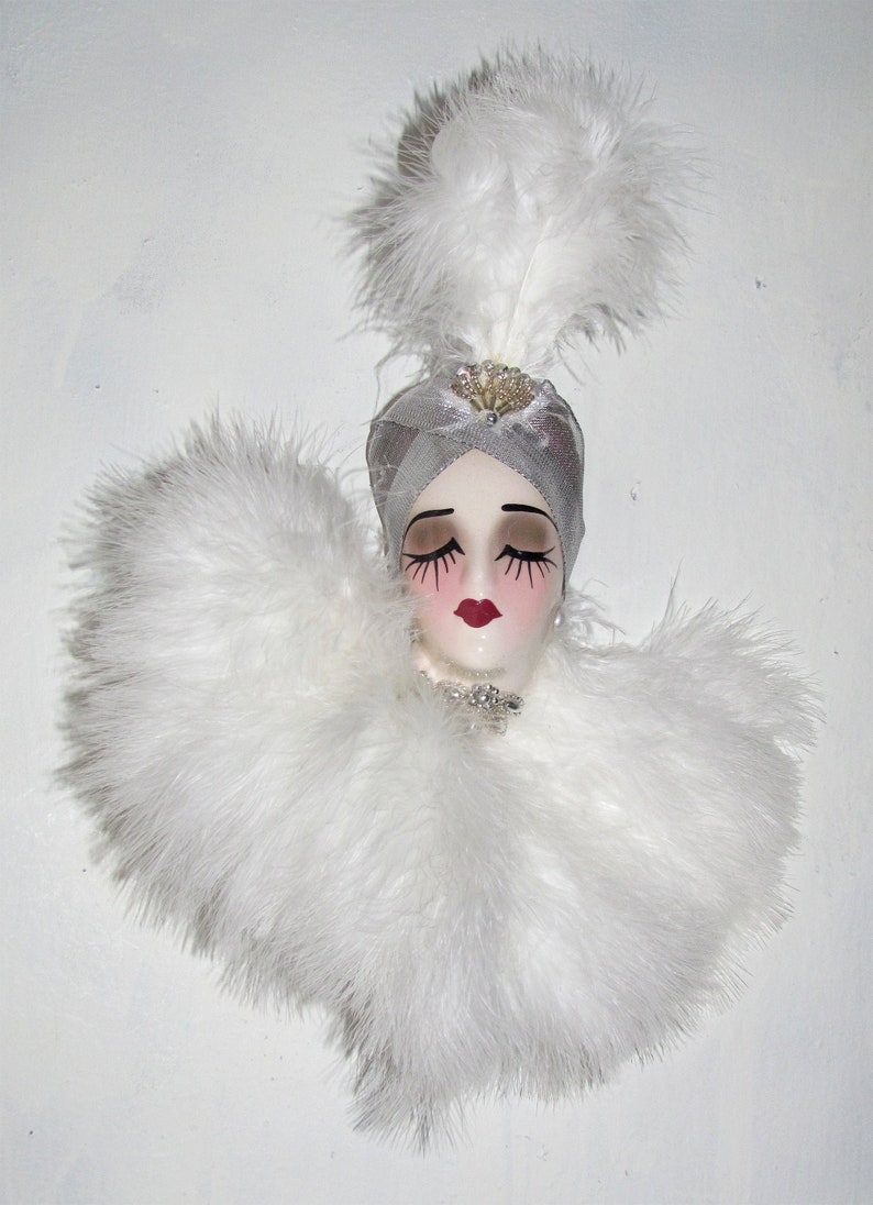 Unique Creations Small Art Deco Lady Face Mask Wall Art, Wall Hanging ...