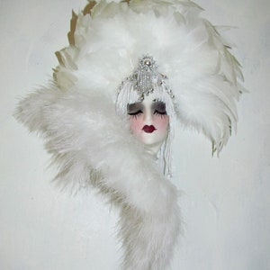 Unique Creations Small Art Deco Lady Face Mask Wall Art, Wall Hanging ...