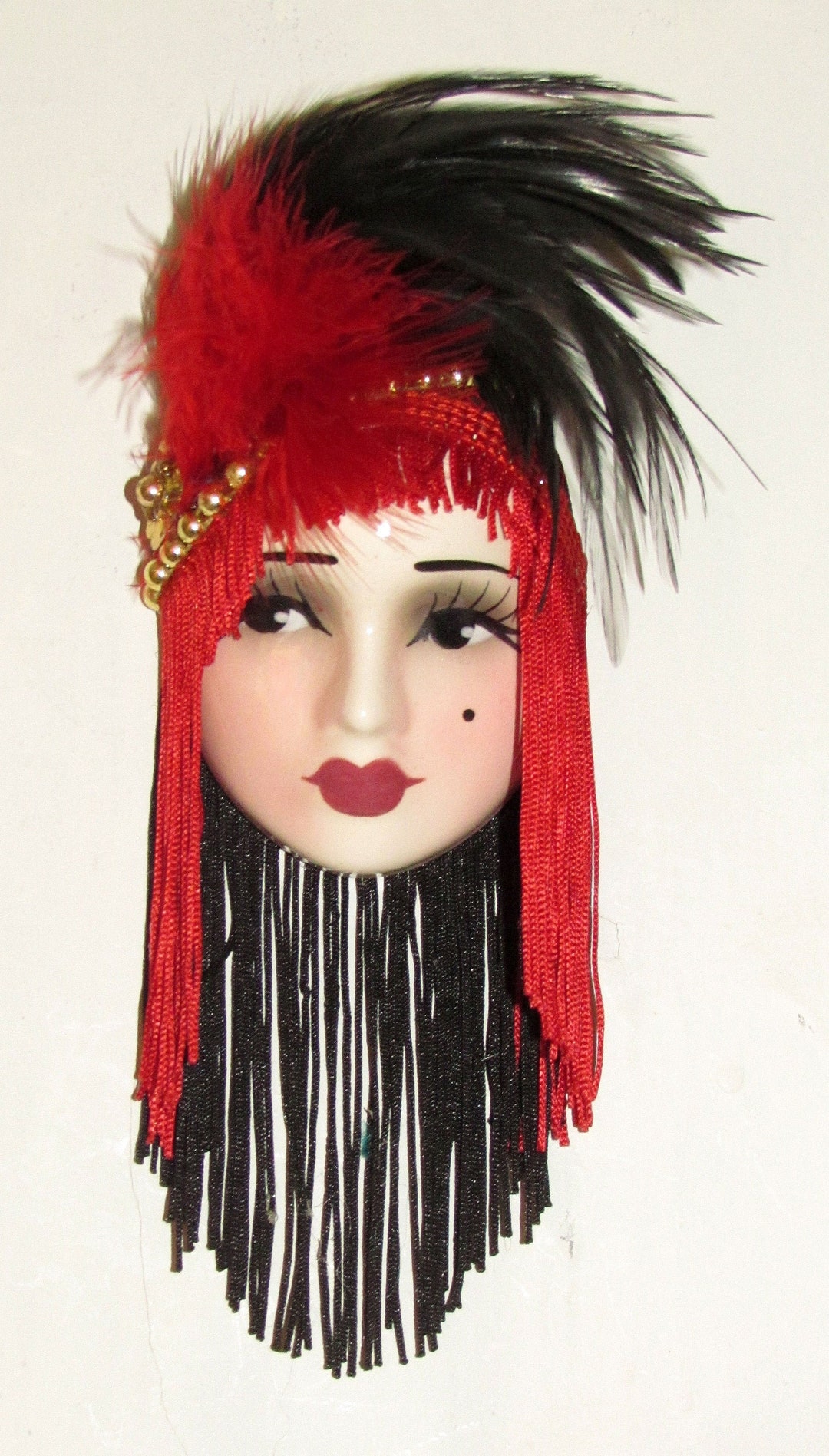 Unique Creations Small Art Deco Lady Face Mask Wall Hanging Decor - Etsy