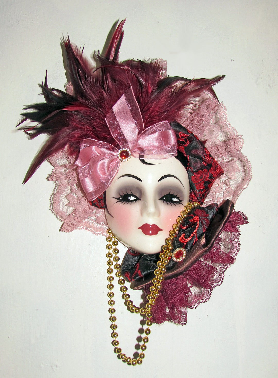 Unique Creations Lady Face Mask Wall Hanging Decor - Etsy