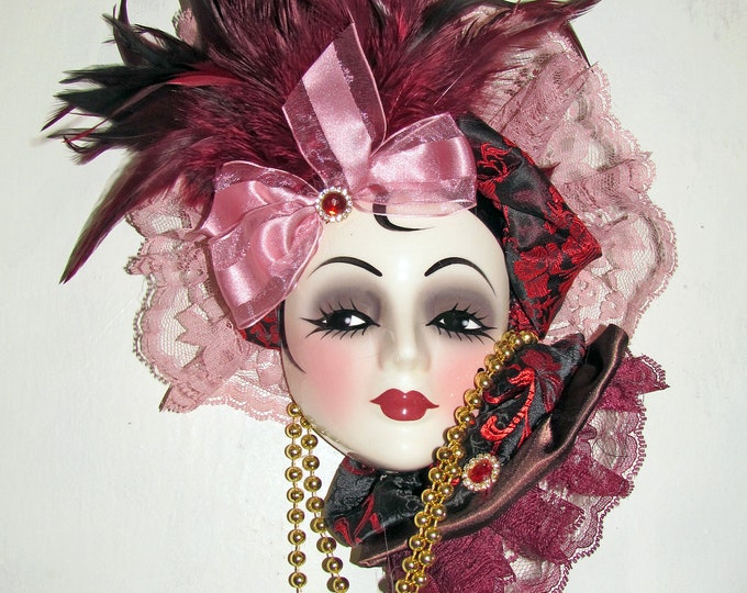 Unique Creations Limited Edition Victorian Lady Face Mask Wall Hanging ...