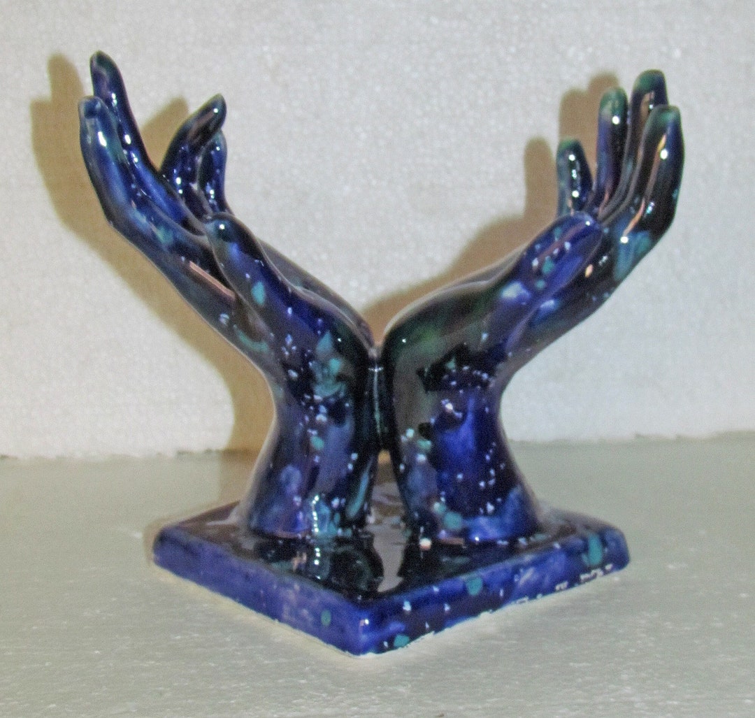 Art Glazed Ceramics Set of Hands Great for Display Jewelry or - Etsy