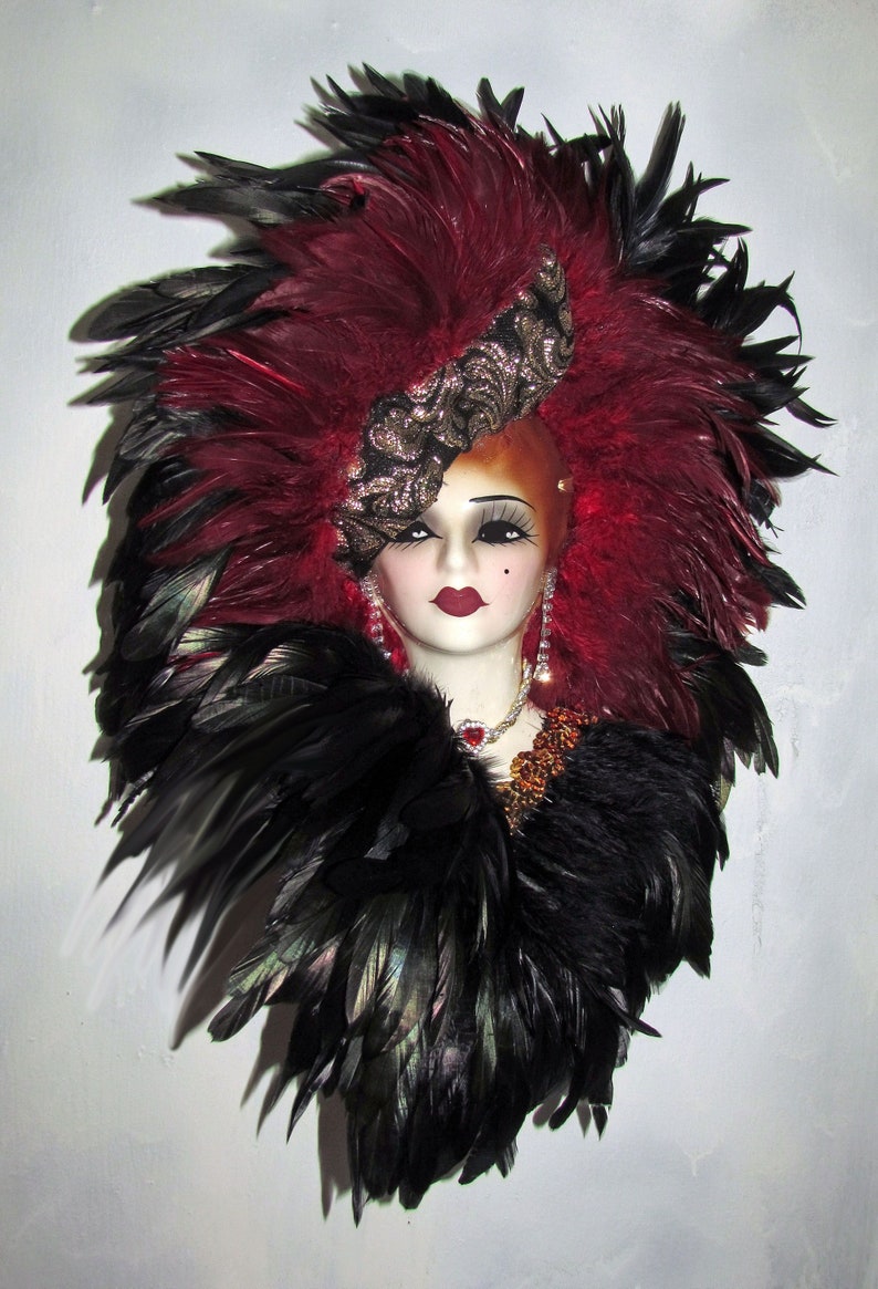Unique Creations Signed & Numbered, Limited Edition Lady Face Mask Wall ...