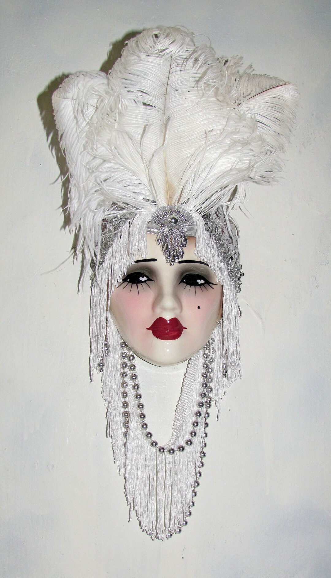 Unique Creations Large Face Mask Lady Face Mask Wall Art, Wall Hanging ...