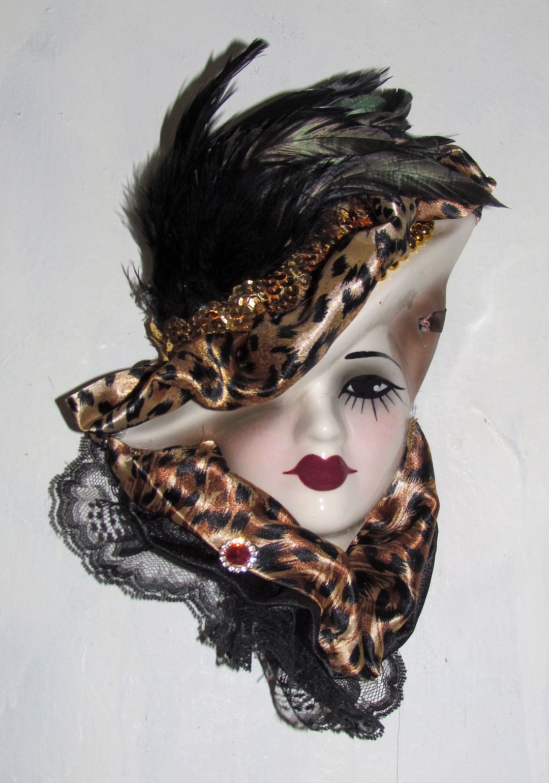 Unique Creations Lady Face Mask Wall Hanging Decor - Etsy