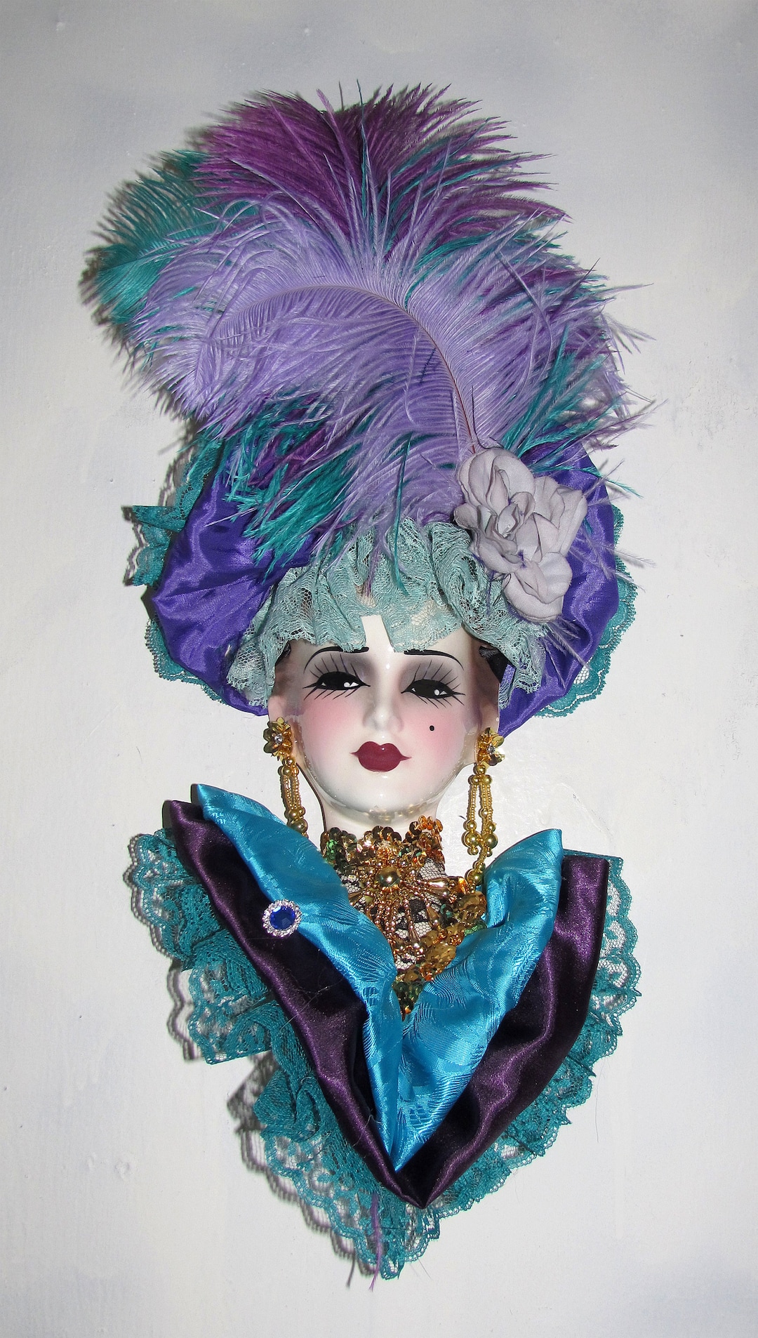 Unique Creations Limited Edition Victorian Lady Face Mask Wall Hanging ...