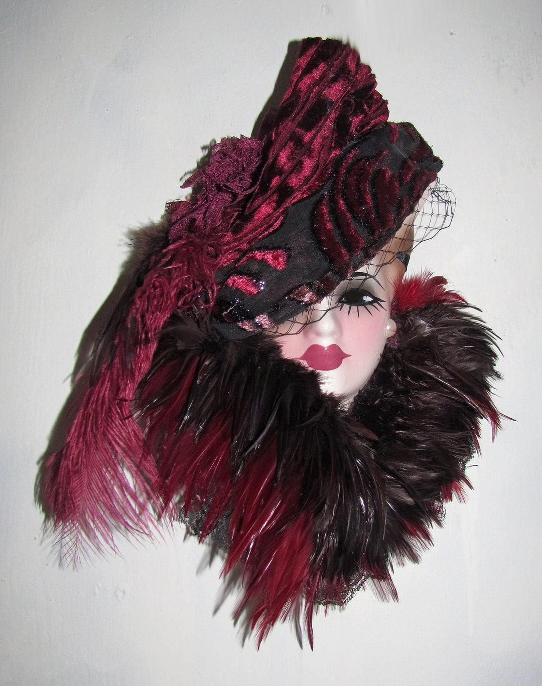 Unique Creations Lady Face Mask Wall Hanging Decor - Etsy