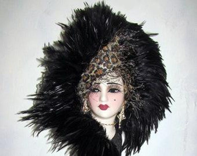 Unique Creations Limited Edition Lady Face Mask Wall Art, Wall Hanging ...