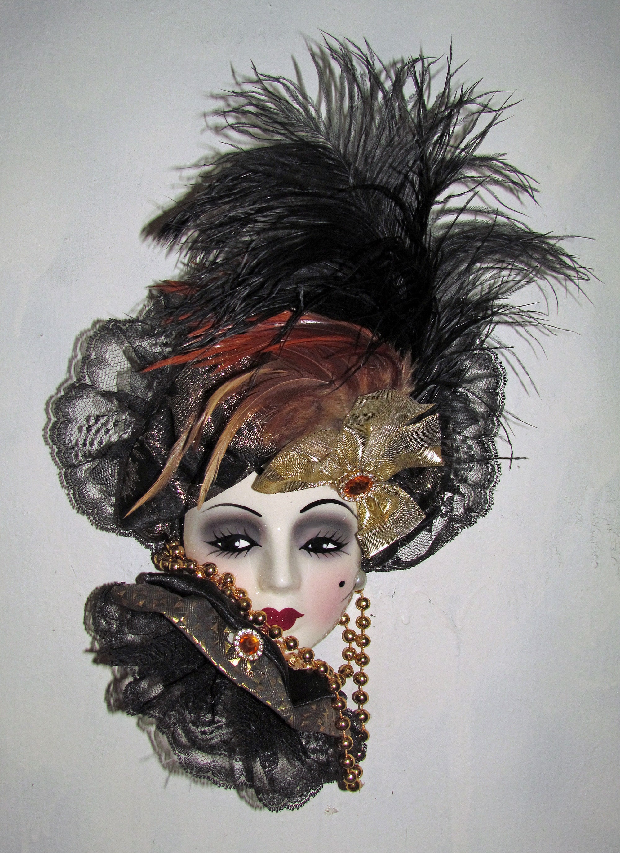 Unique Creations Victorian Lady Face Mask Wall Art, Wall Hanging Decor ...