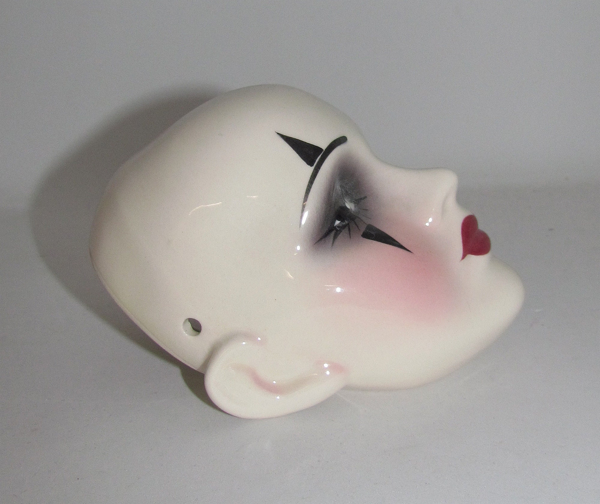 Unique Creations Med Pierrot Jester Clown Lady Face Mask Table Top or ...