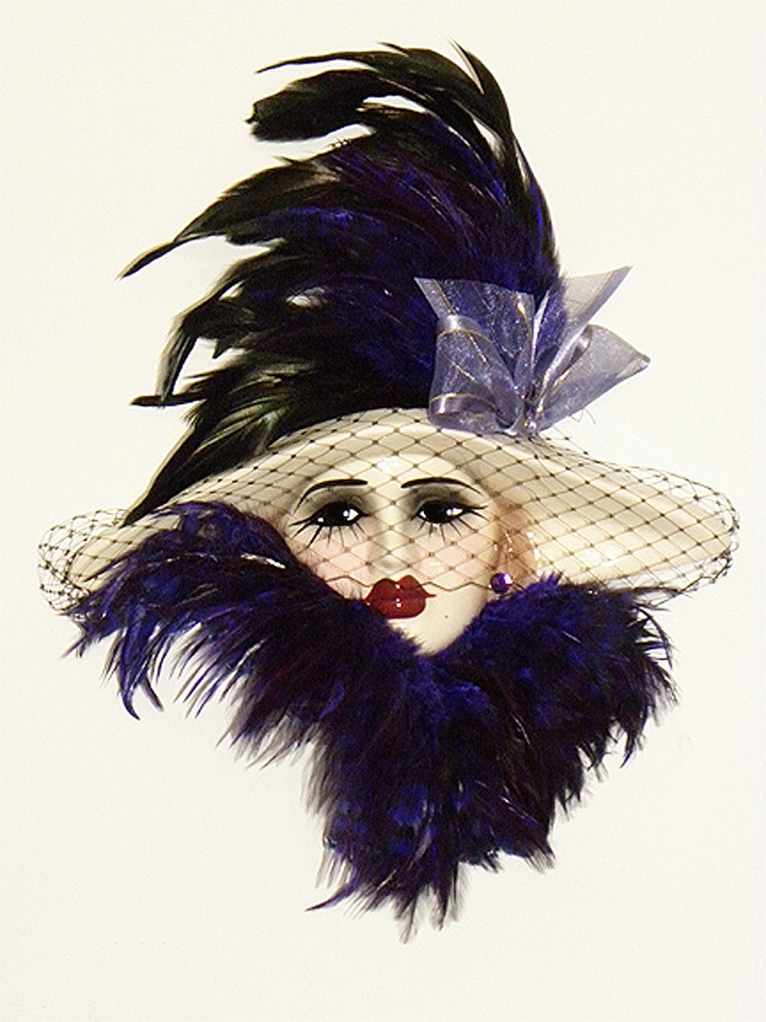 Unique Creations Lady Face Mask Wall Hanging Decor - NEW IN BOX - Etsy