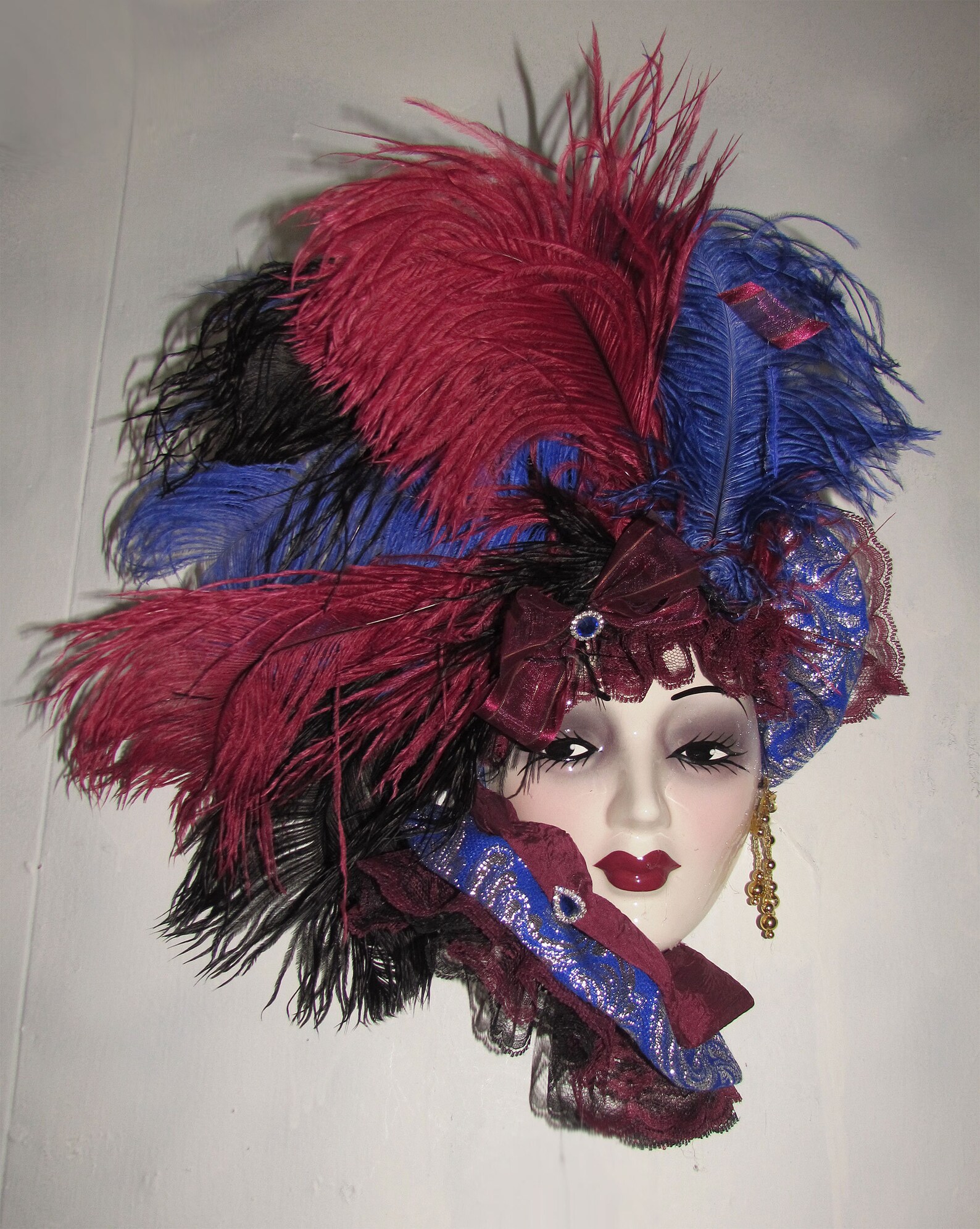 Unique Creations Large Face Lady Face Mask Wall Hanging Decor - Etsy