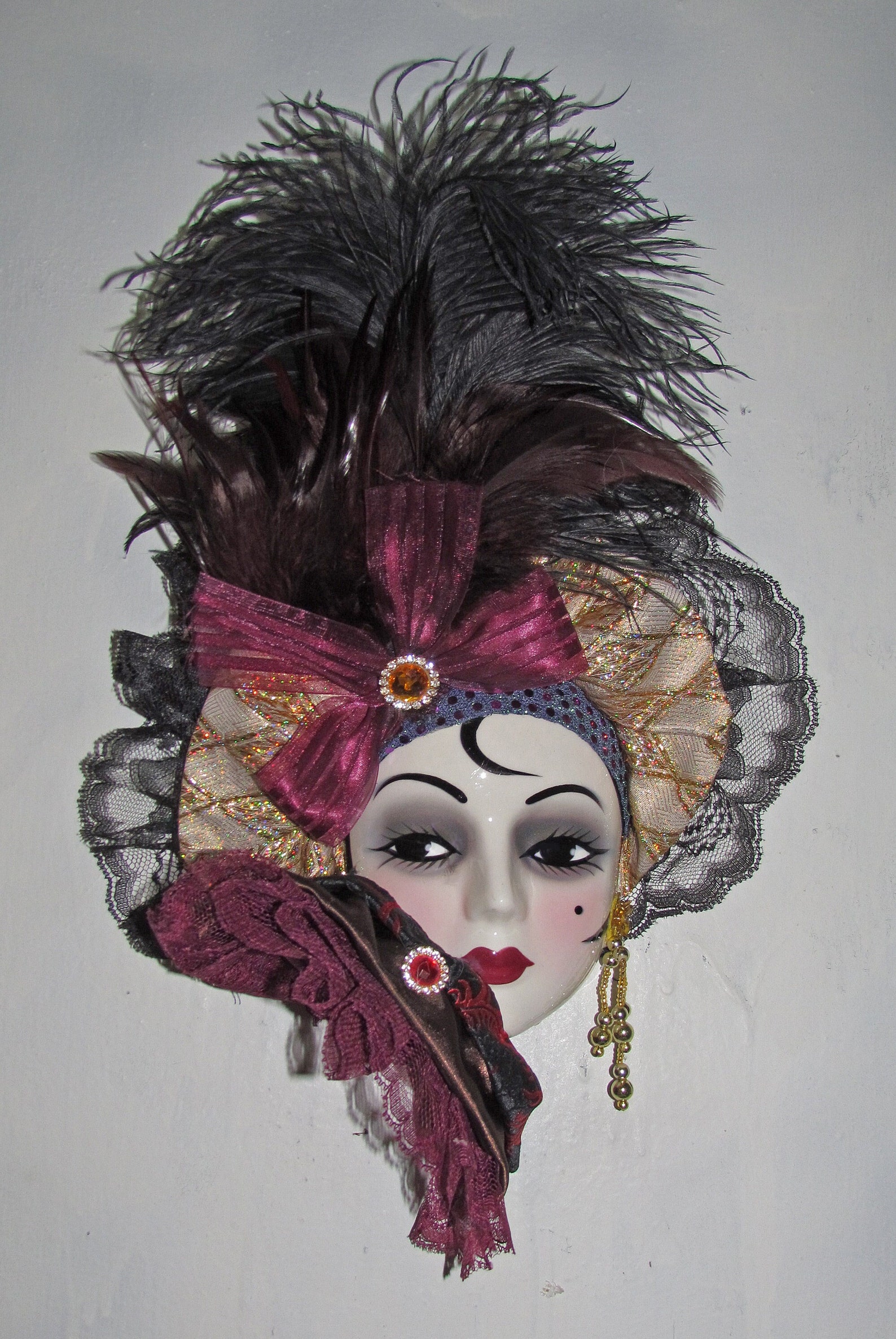 Unique Creations Victorian Lady Face Mask Wall Art, Wall Hanging Decor ...
