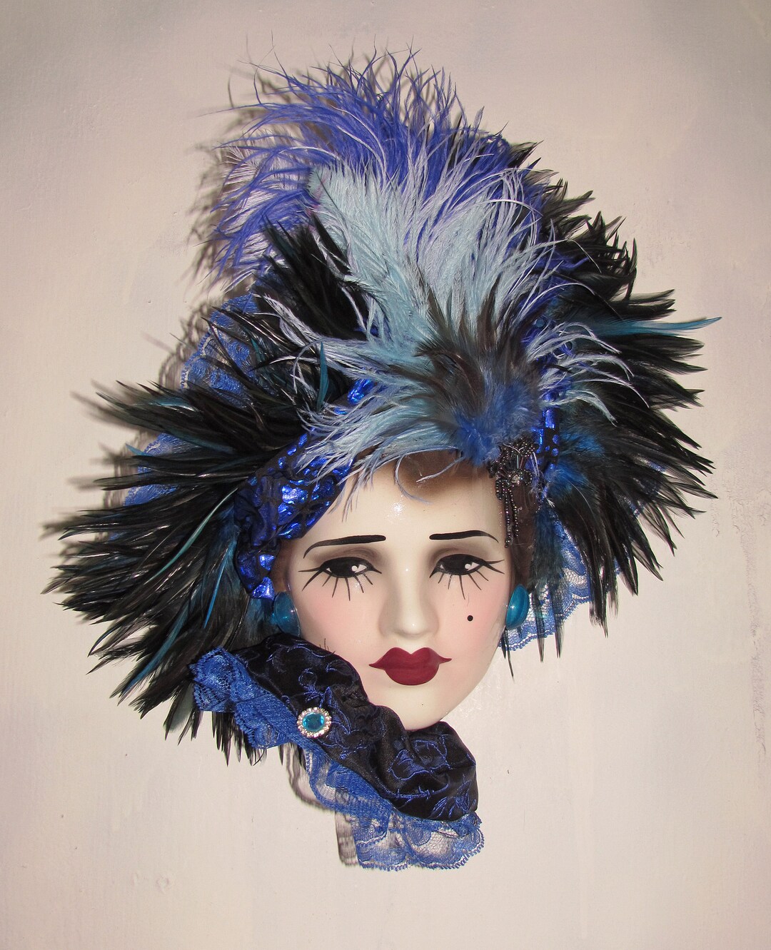 Unique Creations Large Full Face Lady Face Mask Wall Art Wall - Etsy