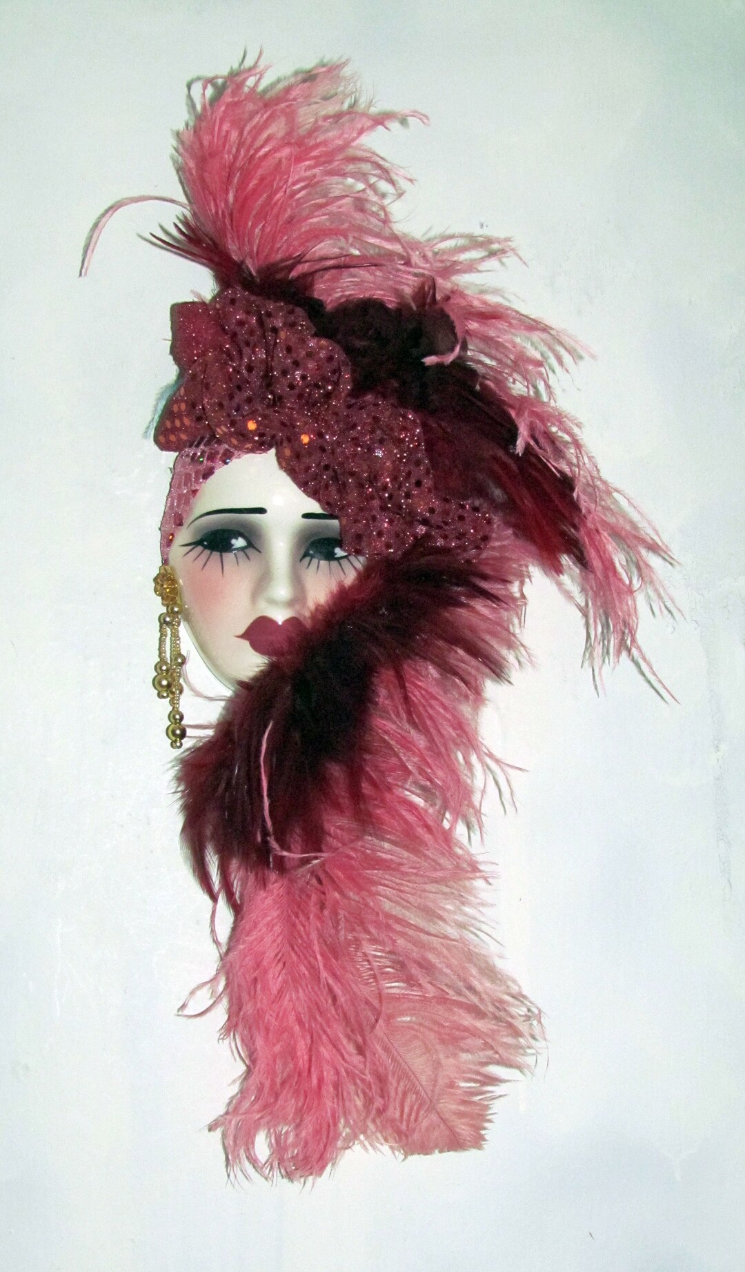Unique Creations Lady Face Mask Wall Art, Wall Hanging Decor - NEW IN ...