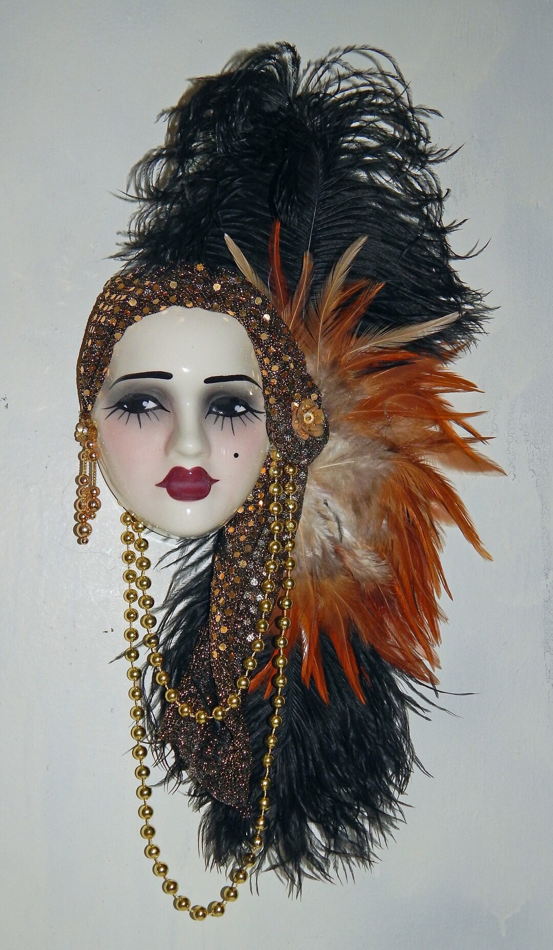 Unique Creations Lady Face Mask Wall Hanging Decor - Etsy