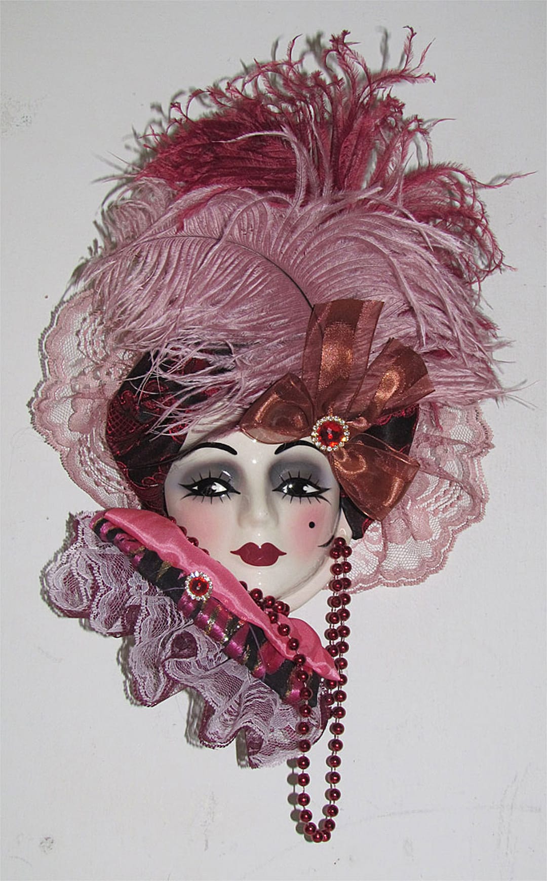Unique Creations Victorian Lady Face Mask Wall Art, Wall Hanging Decor ...