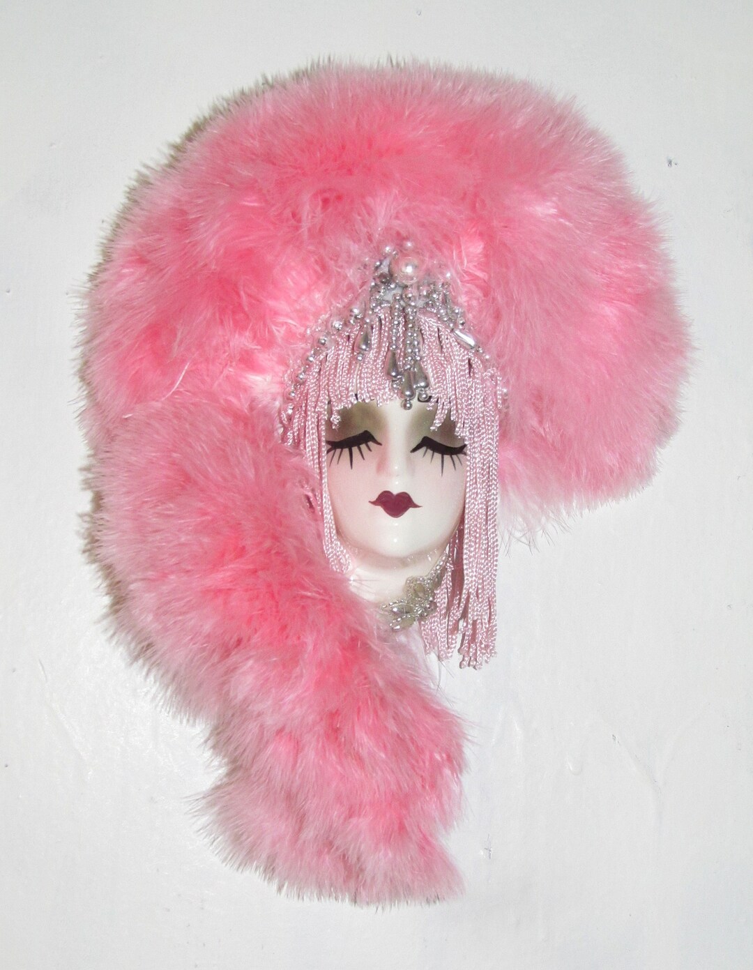 Unique Creations Small Art Deco Lady Face Mask Wall Art, Wall Hanging ...