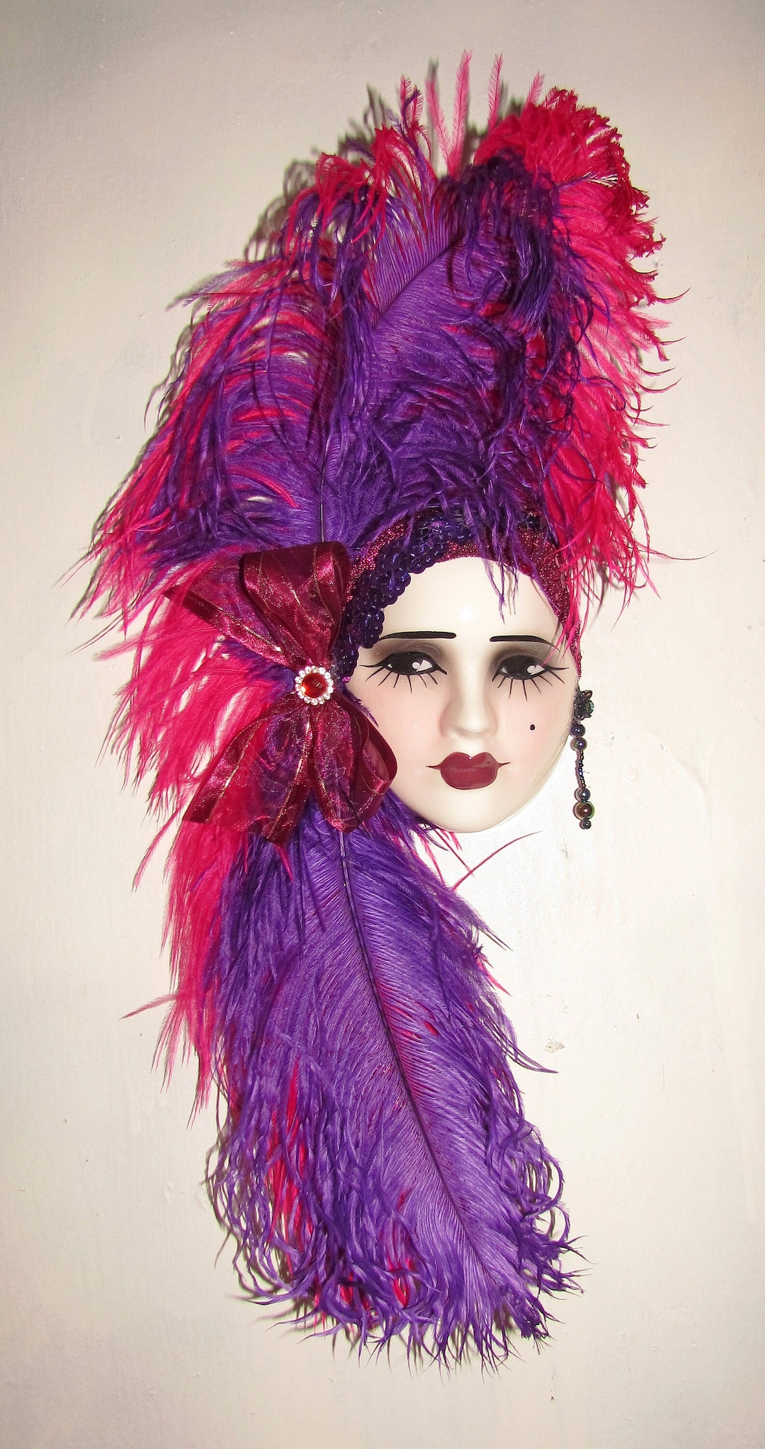 Unique Creations Lady Face Mask, Wall Decor , Wall Hanging - Etsy