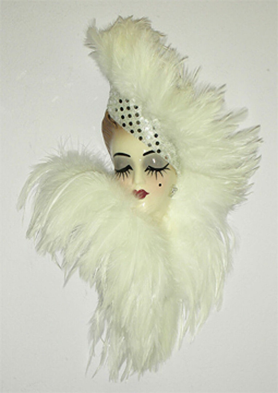 Unique Creations Small Art Deco Lady Face Mask Wall Hanging - Etsy