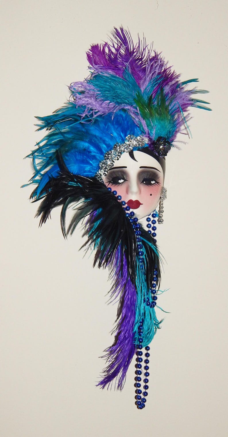 Unique Creations Victorian Lady Face Mask Wall Hanging Decor - Etsy