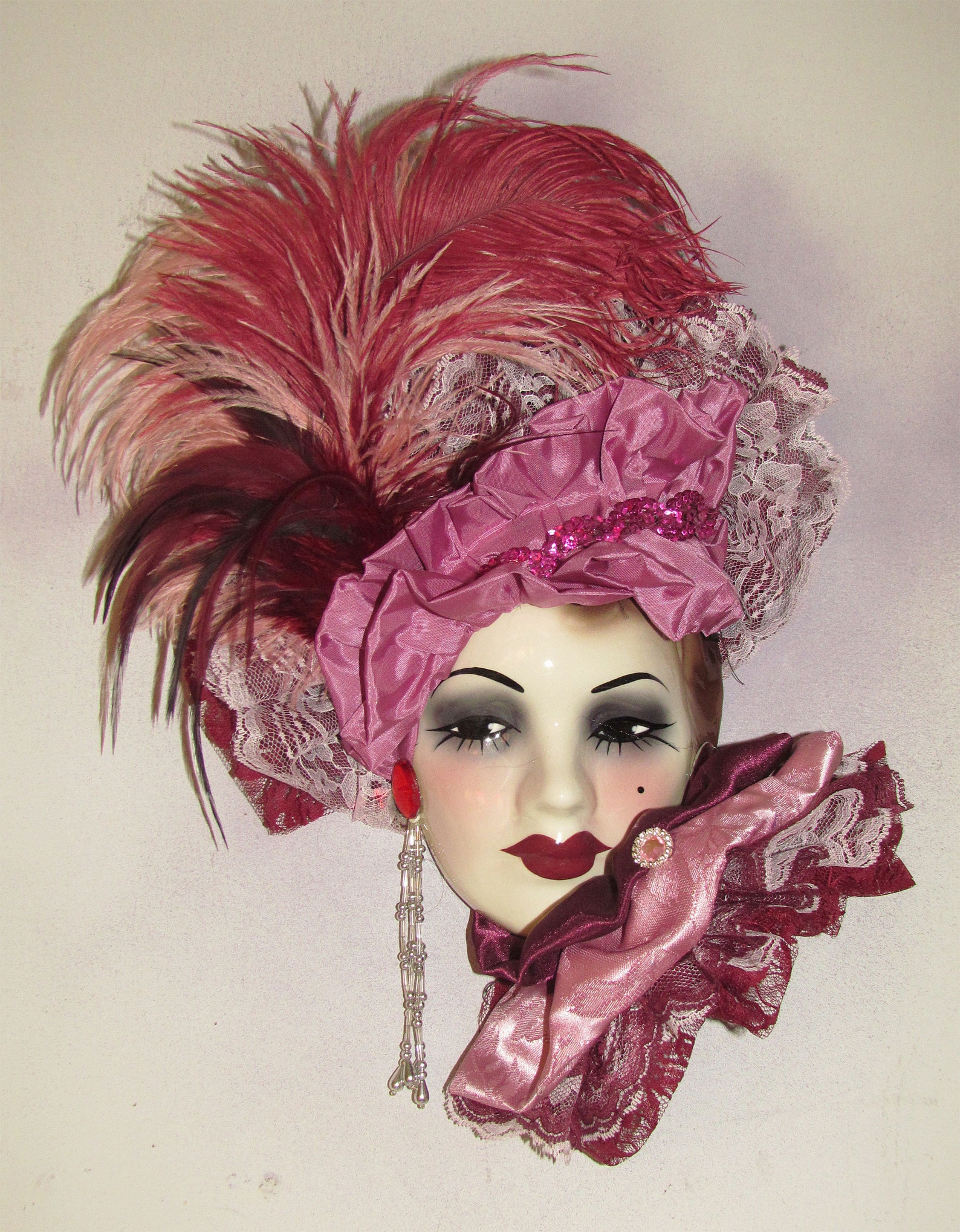 Unique Creations Large Full Face Lady Face Mask Wall Art Wall | Etsy