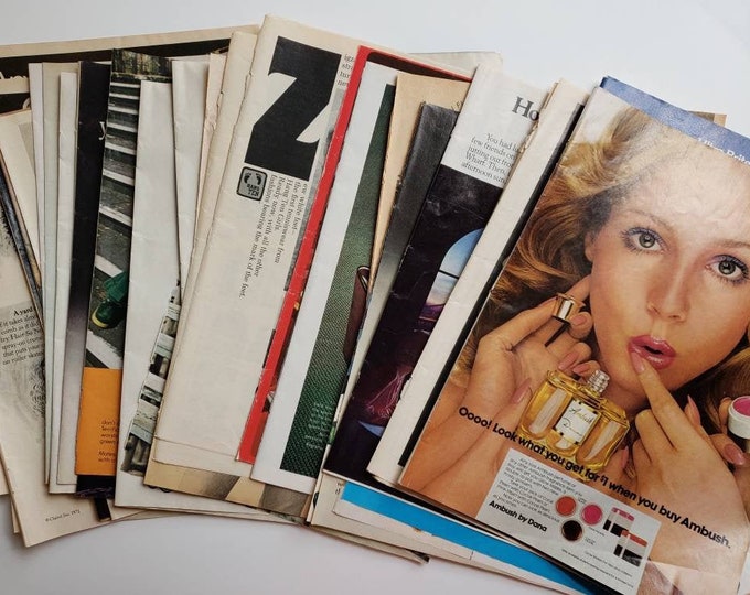 50 Vintage Magazine Pages From the 1970's Featuring Teen Fashion Make ...