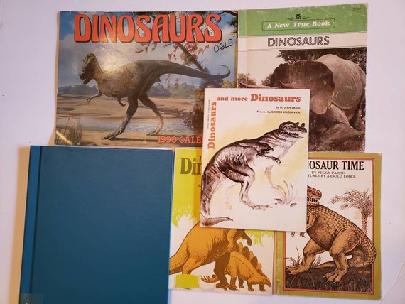 Vintage Dinosaur Book Set | Etsy