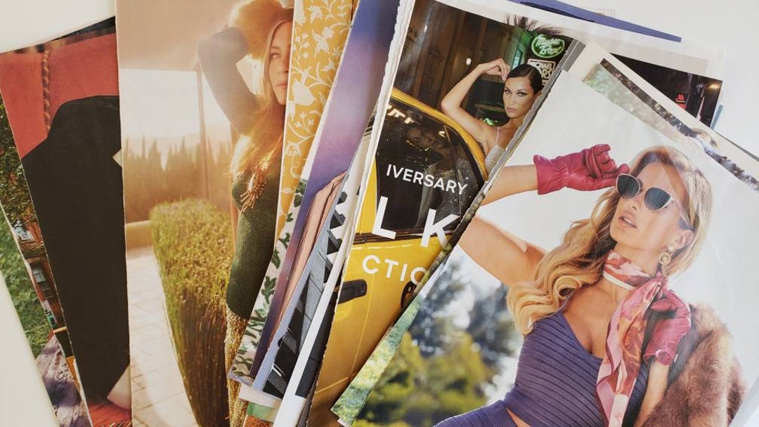 100 Fashion and Beauty Magazine Cut Outs Full Page, 100 Magazine Cut ...