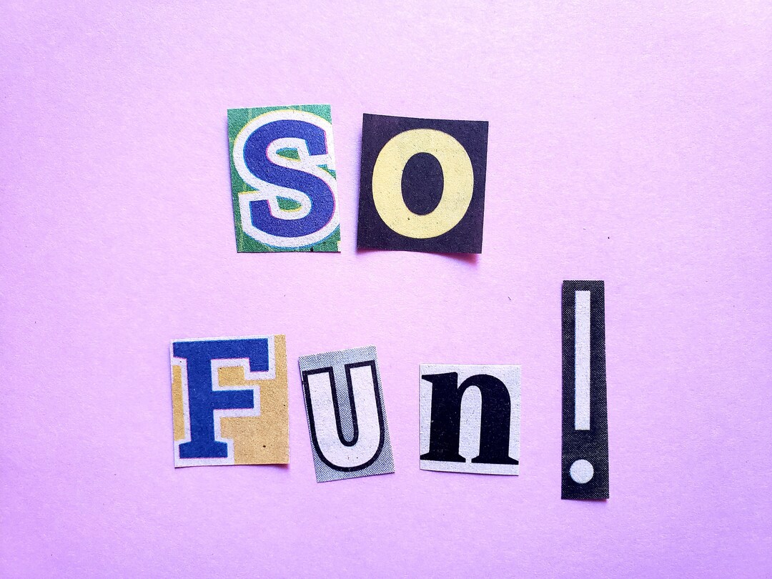 Ransom Letters 225, Collage Letters, Mixed Media Cutouts, Mixed ...