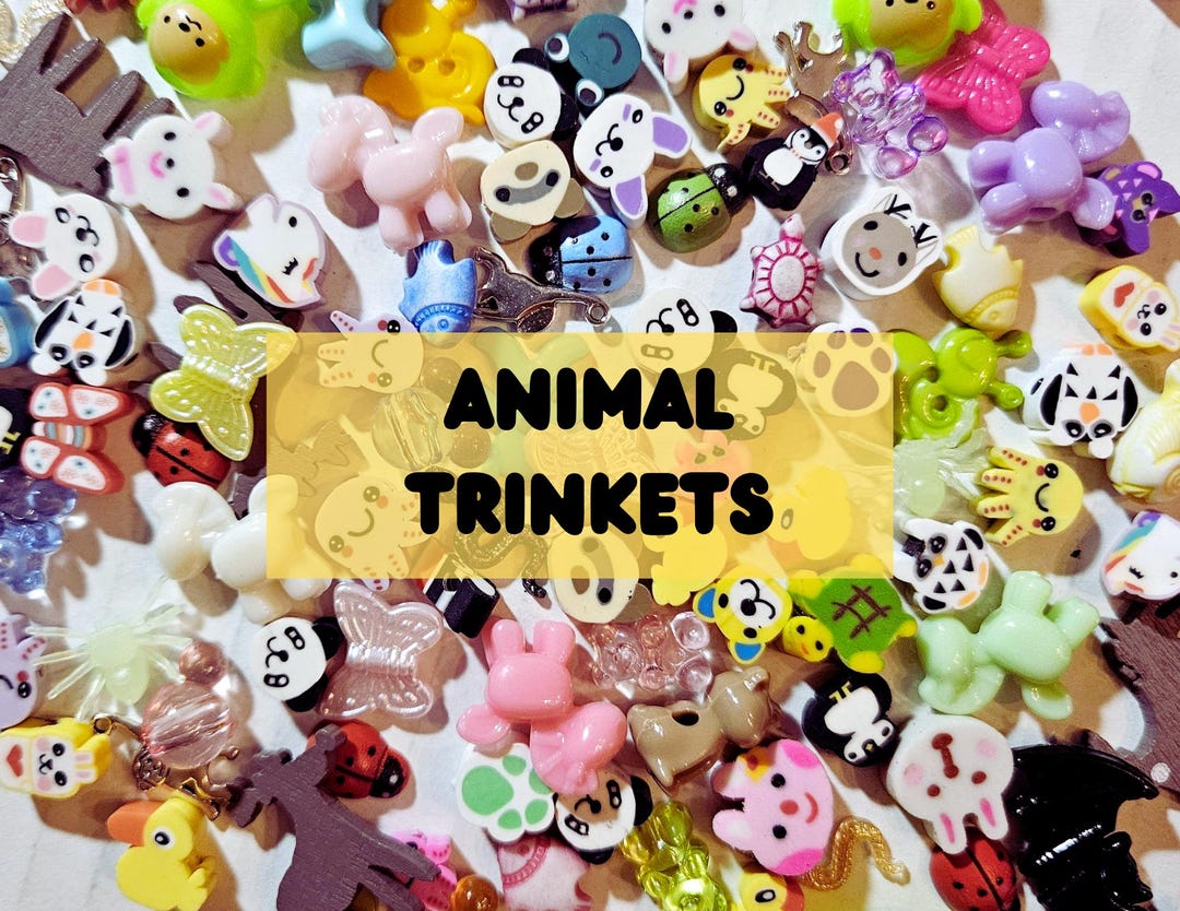 25 TINY Animal Theme Trinkets for I Spy or Sensory Games, Small Mixed I ...