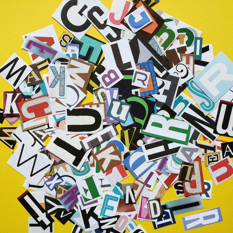 Cutout Magazine Letters - Etsy