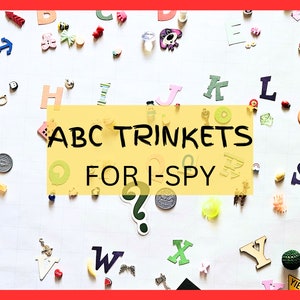 ABC Trinkets for I Spy or Sensory Games, Alphabet Small Mixed Trinkets ...