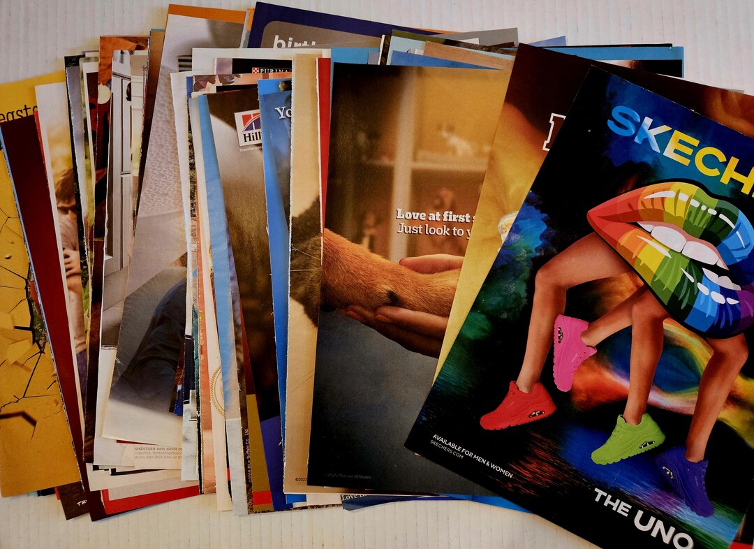50 Fun Magazine Ads for Collage, Glue Books, and Mixed Media - Etsy