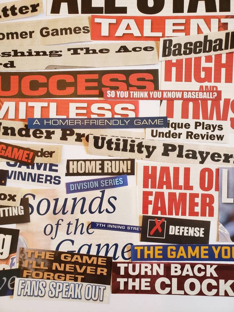 100 Sports Magazine Words & Phrases Sports Magazine Cutouts - Etsy