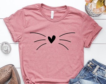 Cat shirt women | Etsy