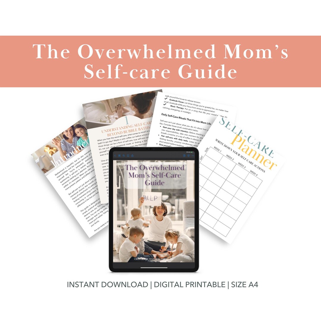 Moms Self-care Guide, Self-care Workbook, Self Care Guide for Moms ...