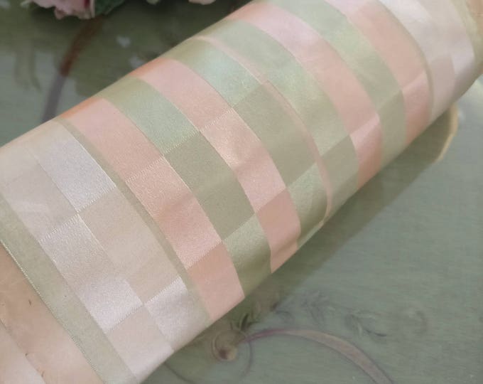 RARE Antique Edwardian Pink Rose Rosebuds Silk Ribbonwork Embroidered ...