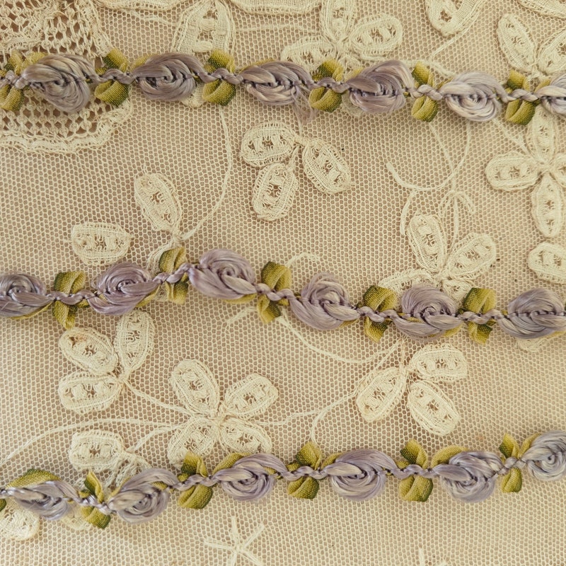 Lace Ribbon Roses - Etsy