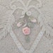 RARE Antique Edwardian Pink Rose Rosebuds Silk Ribbonwork Embroidered ...
