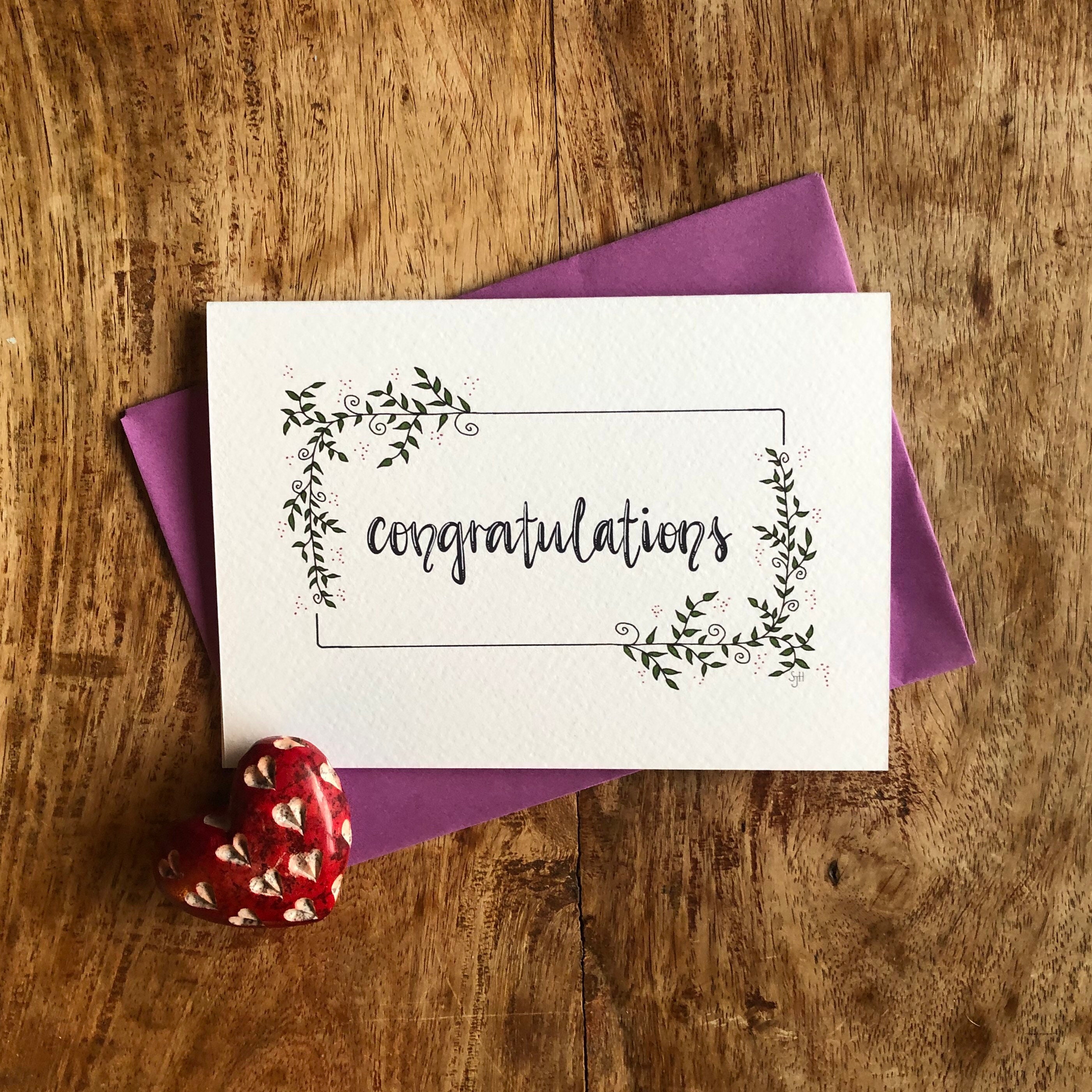 Congratulations Card Greetings Card Encouragement Card - Etsy