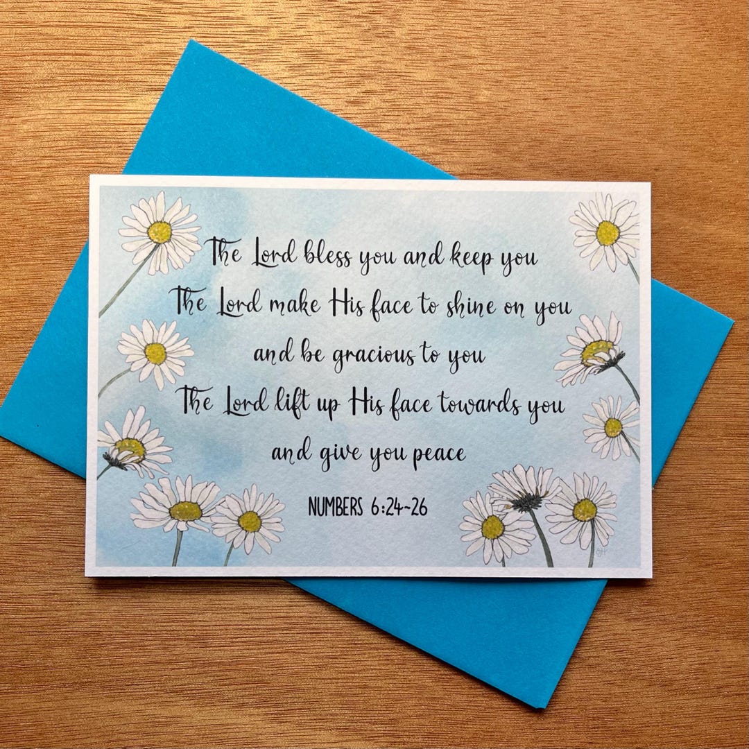 The Lord Bless You and Keep You. Hand-lettered Bible Verse Card ...