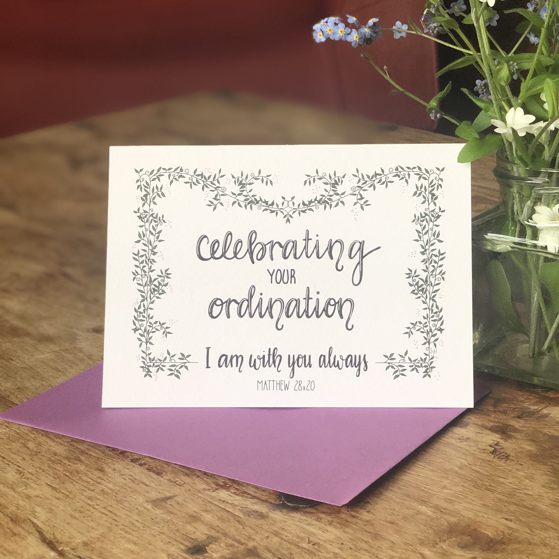 Ordination Greetings Card, 'I Am With You Always' Matthew 28:20. - Etsy